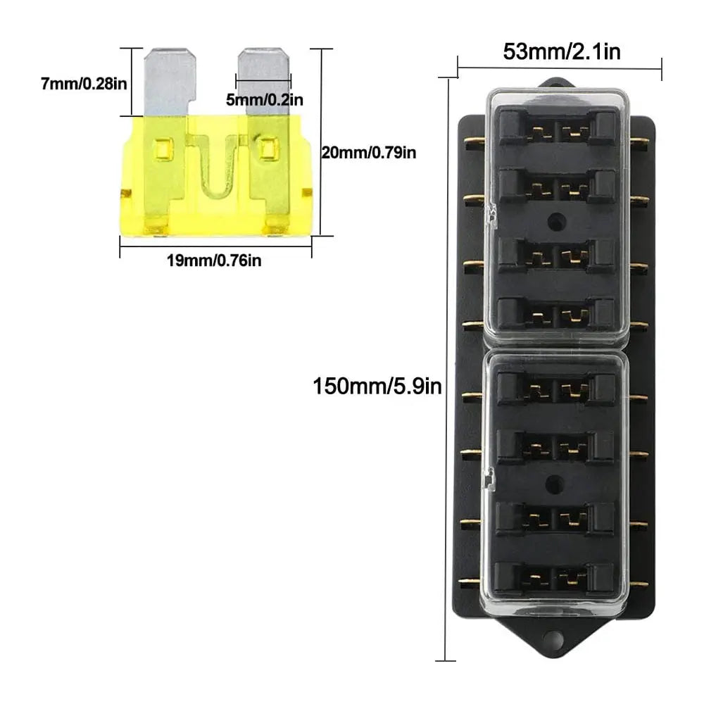 8-CIRCUIT ATO/ATC FUSE BLOCK – Aretronics