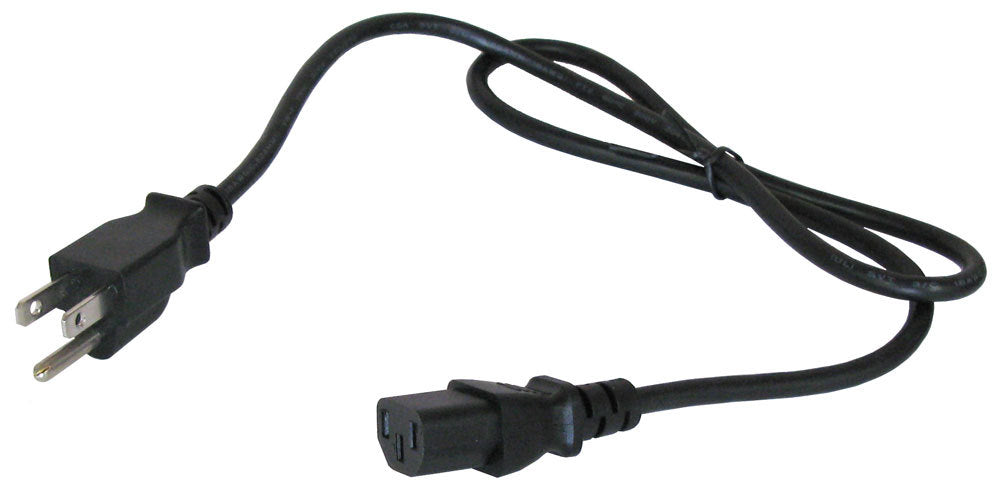 3' BLACK 18/3 IEC DETACHABLE POWER CORD – Aretronics