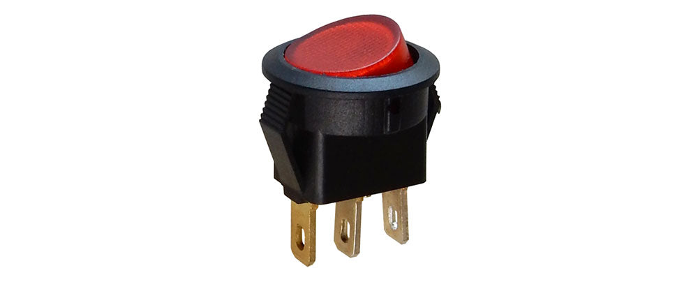 12V LIGHTED ROCKER SWITCH, SPST – Aretronics