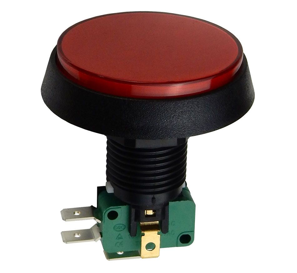 12V LIGHTED PUSHBUTTON, 2" RED LENS – Aretronics