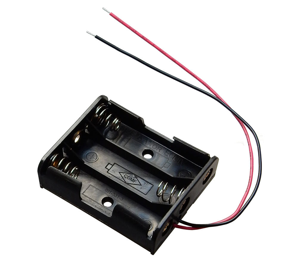 HOLDER FOR 3 AA CELLS W/ WIRES – Aretronics