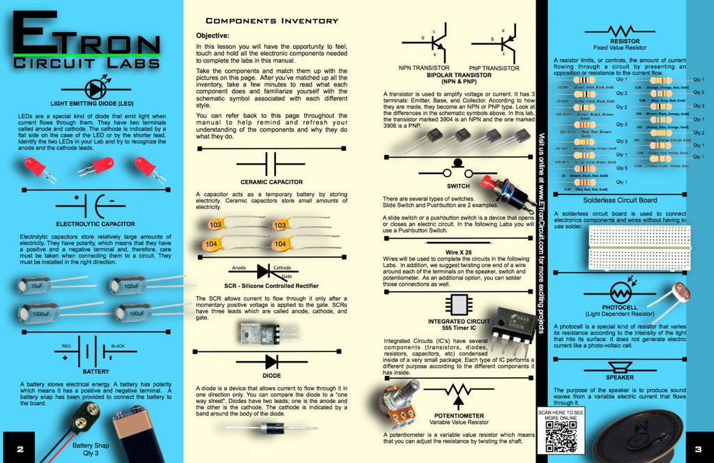 40 EDUCATIONAL ELECTRONIC PROJECTS, BOOK & PARTS KIT – Aretronics