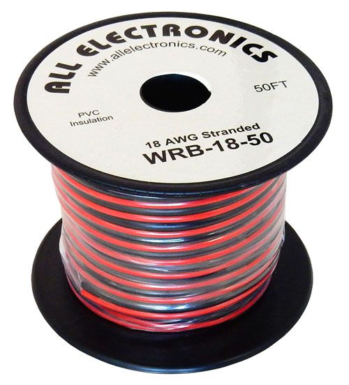 18 GAUGE BLACK/RED ZIP CORD – Aretronics