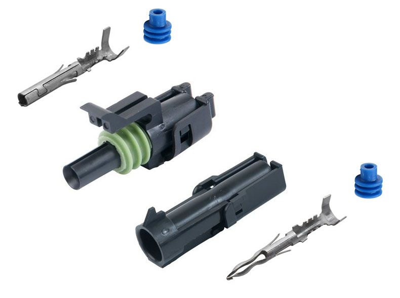 1-CONDUCTOR WEATHER PACK CONNECTOR KIT, 12-10 – Aretronics