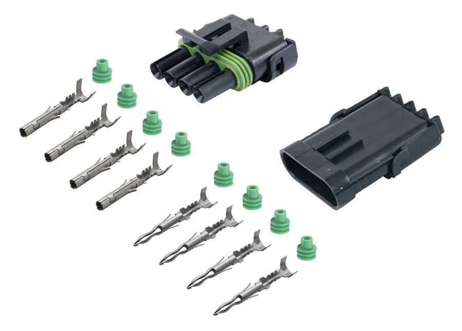 4-CONDUCTOR WEATHER PACK CONNECTOR KIT, 20-18 GA – Aretronics